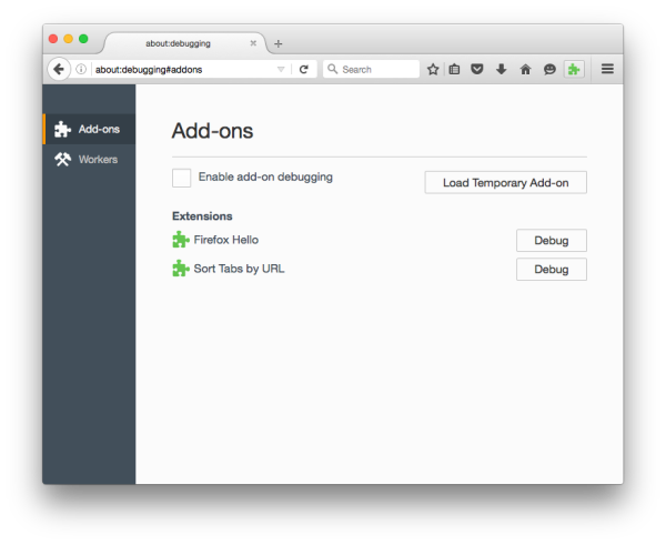 Loading temporary add-ons - Mozilla Add-ons Community Blog