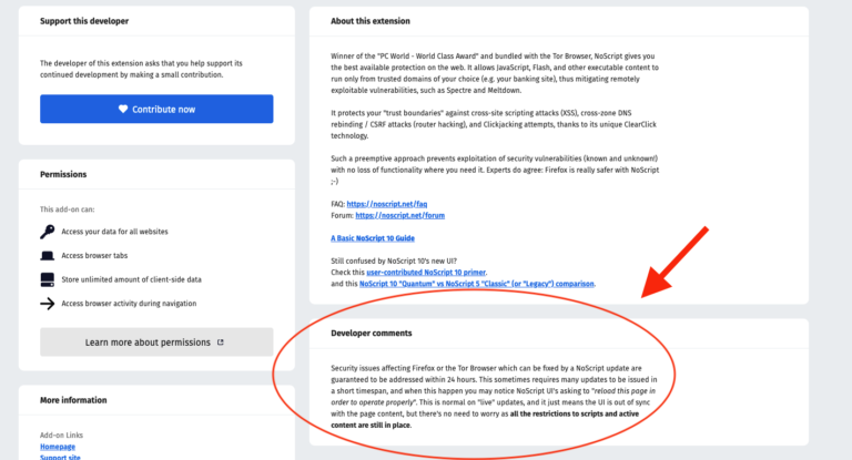 Add developer comments to your extension’s listing page on addons ...
