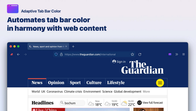 Developer Spotlight: Adaptive Tab Bar Color - Mozilla Add-ons Community ...