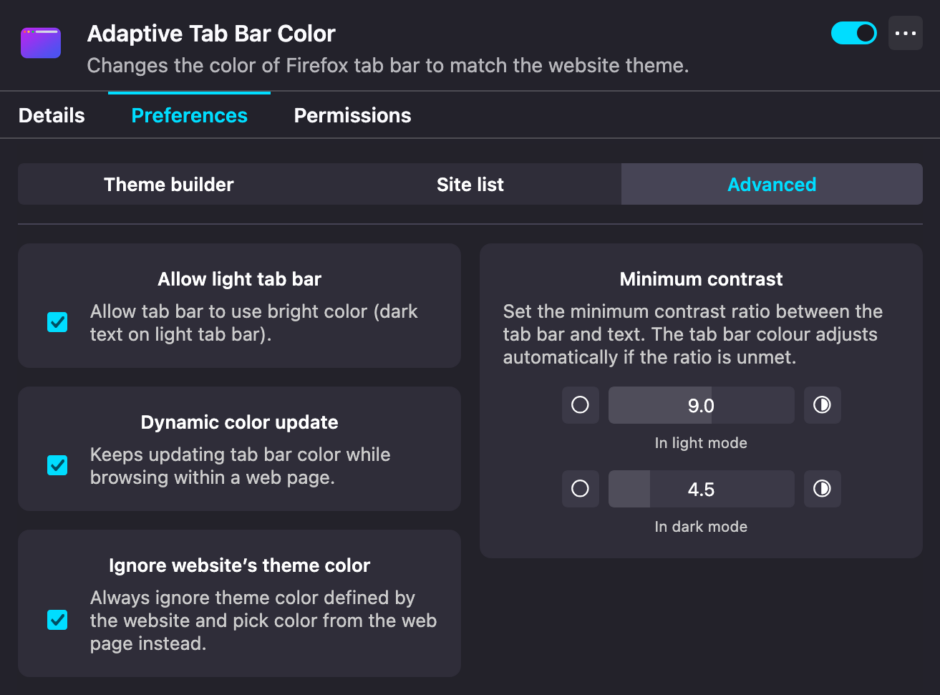 Developer Spotlight: Adaptive Tab Bar Color - Mozilla Add-ons Community ...