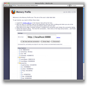 Browser Memory (Tools) Directory | Mozilla Labs
