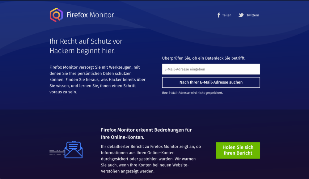 Firefox Monitor 2.0: Jetzt in 26 Sprachen und mit neuer Funktion für ...