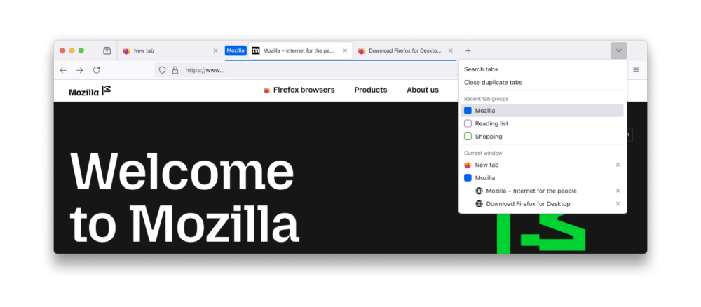 Tackle tab overload with Firefox Tab Groups