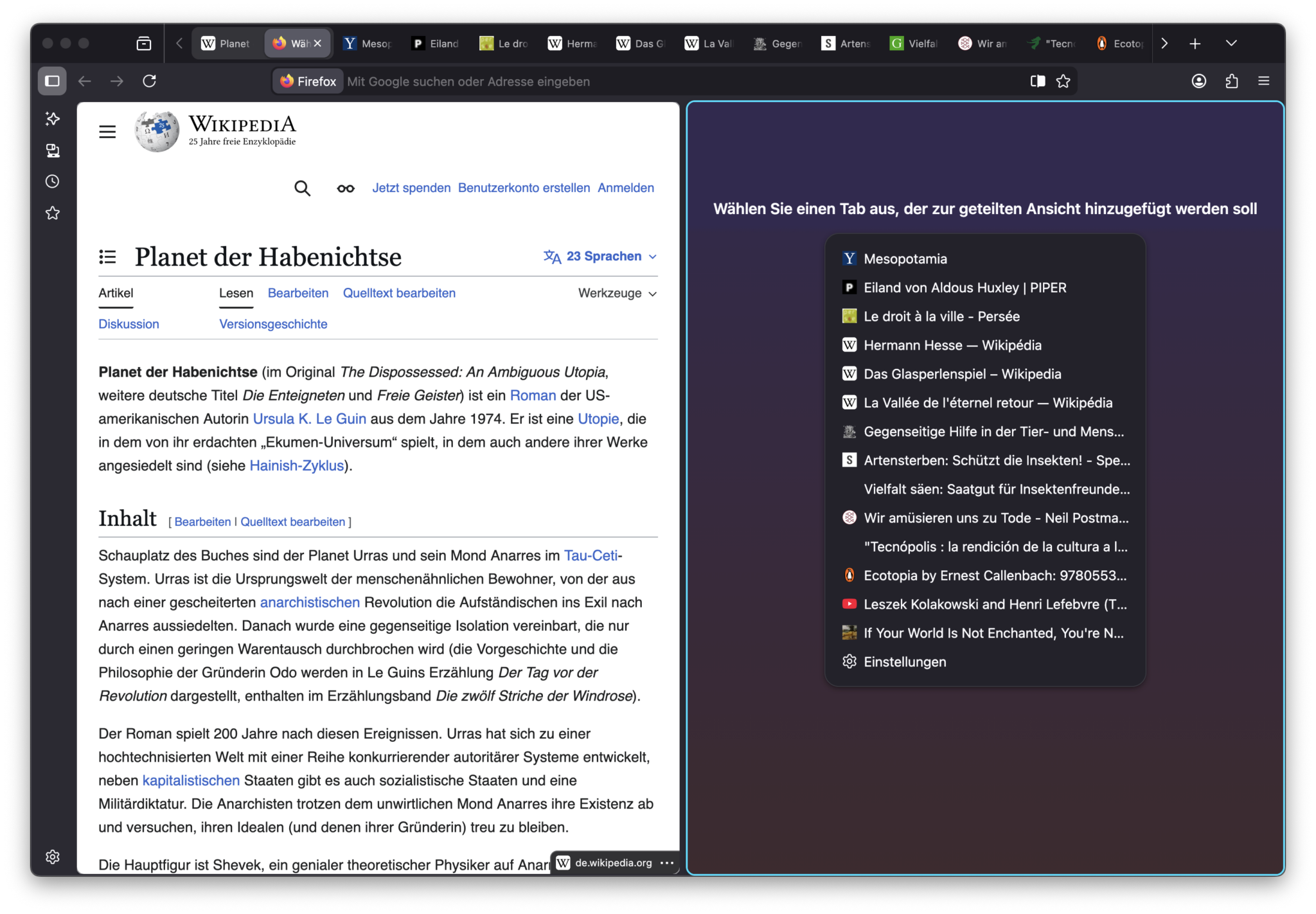 Firefox Split View: zwei Tabs nebeneinander, genau, wo du sie brauchst